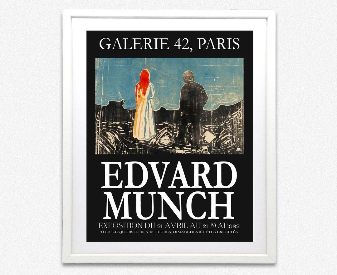 Edvard Munch Exhibition Poster Museum Poster - Etsy