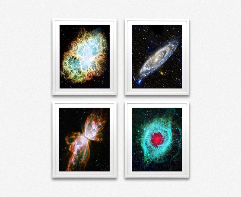 Nebula Posters Set of 4 Hubble Telescope Nebula Space Prints - Etsy