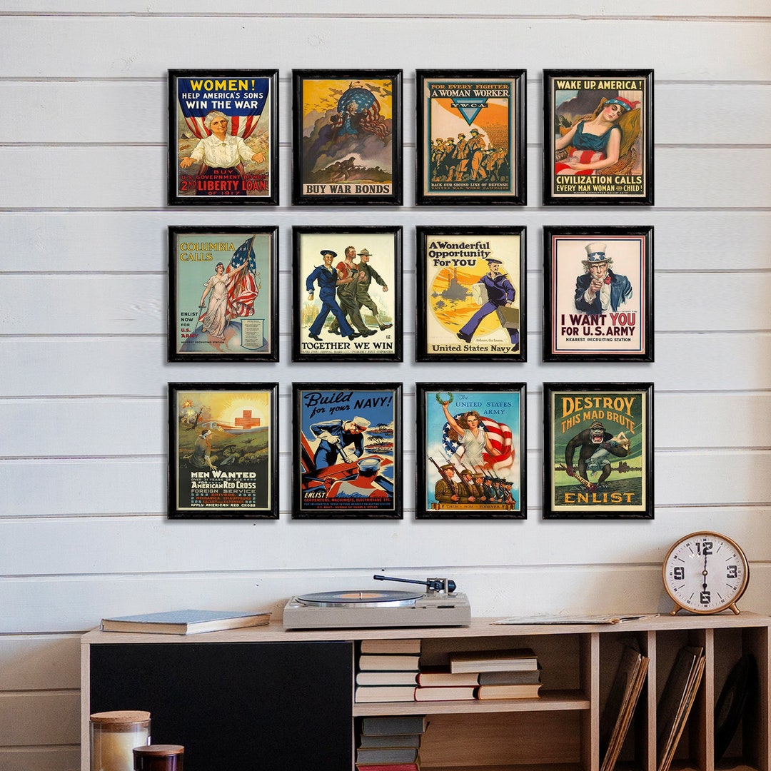 The Great War: Bundle of 12 Vintage WW1 Propaganda Posters for Your ...