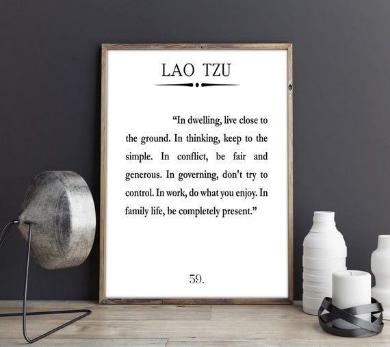 Lao Tzu Quote Chinese Quote Chinese Wisdom Quote Balance Quote | Etsy