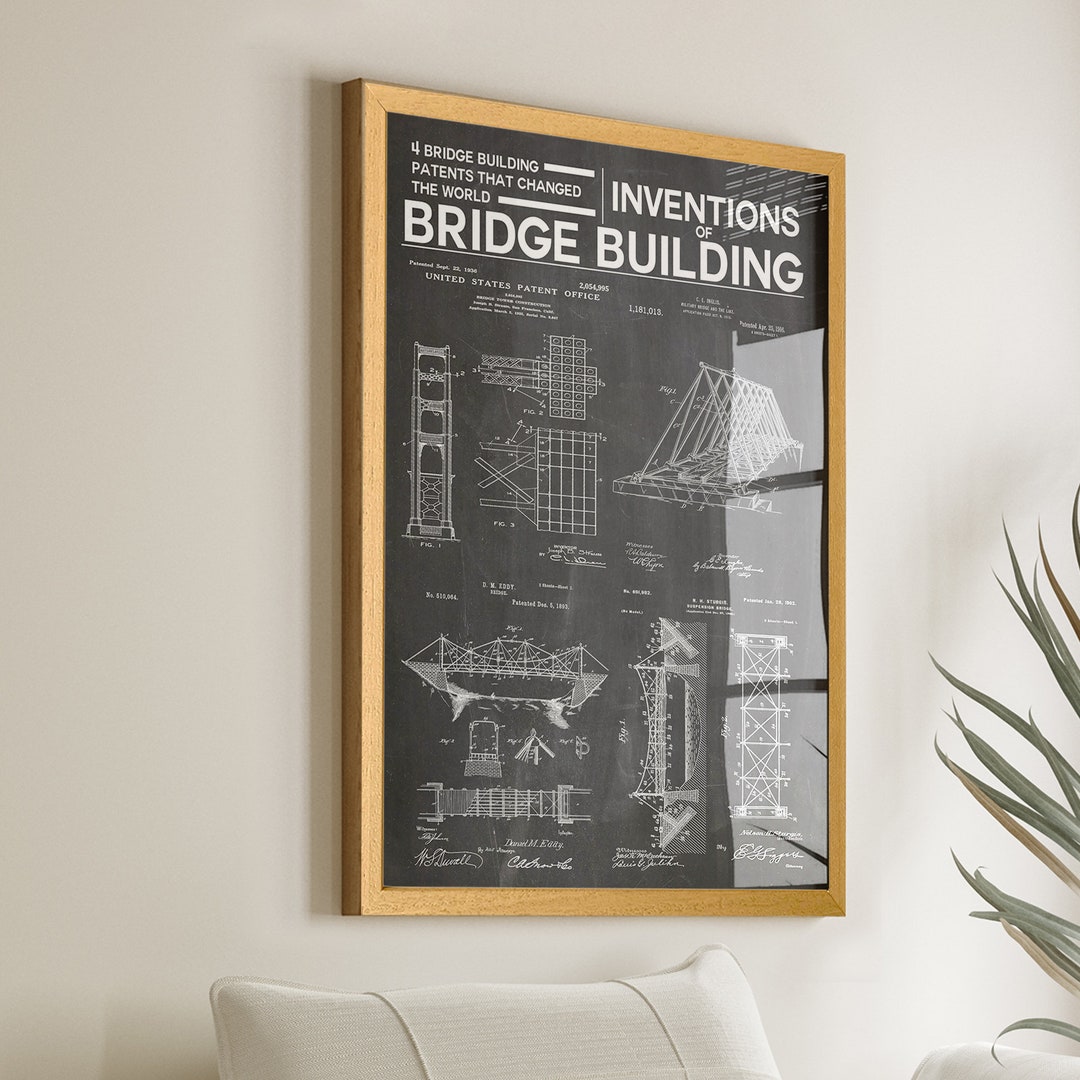 Bridging Innovation: Bridge Engineering Patent Poster - Office and Home ...