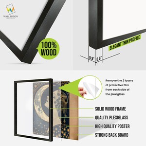 Lady and Moon Poster Moonlight Sonata Art Deco Gatsby Night Sky ...