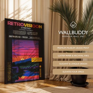 Tokyo Neo Space Evening Sky Decor – Retro Sunset Over Japanese Village ...