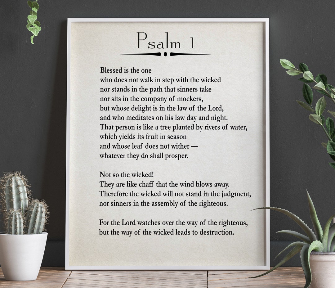 Psalm 1 Poster Psalm 1 Decor Psalm Print - Etsy