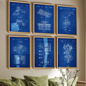Set of 6 Computer Patent Posters - Ideal Computer Gift Posters for IT ...