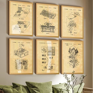 Set of 6 Computer Patent Posters - Ideal Computer Gift Posters for IT ...