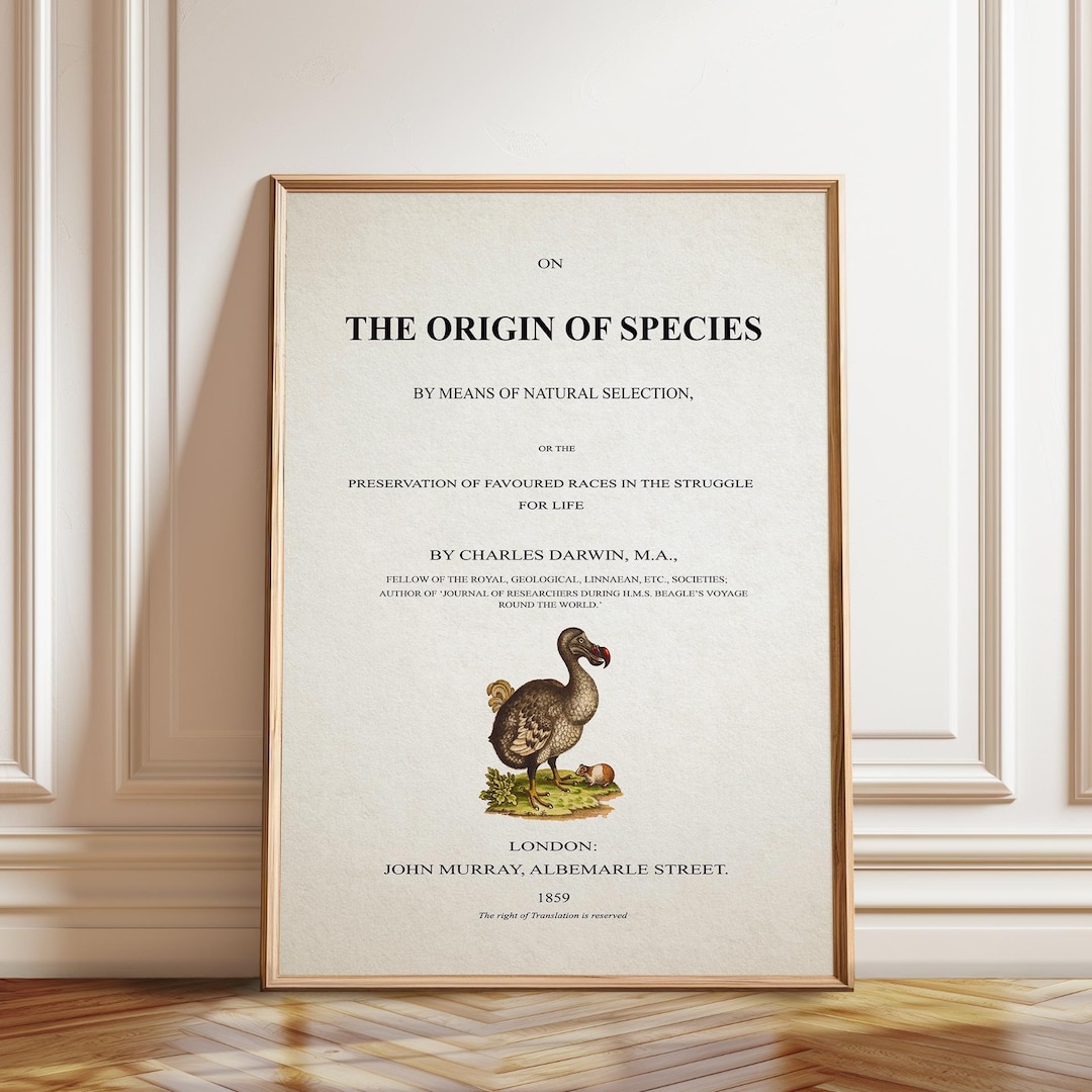 Evolution Unveiled: Stunning Charles Darwin Poster Title Page Replica ...