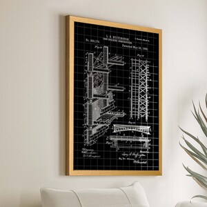 Iron Building Inventions Poster - Engineering Office Decor ...