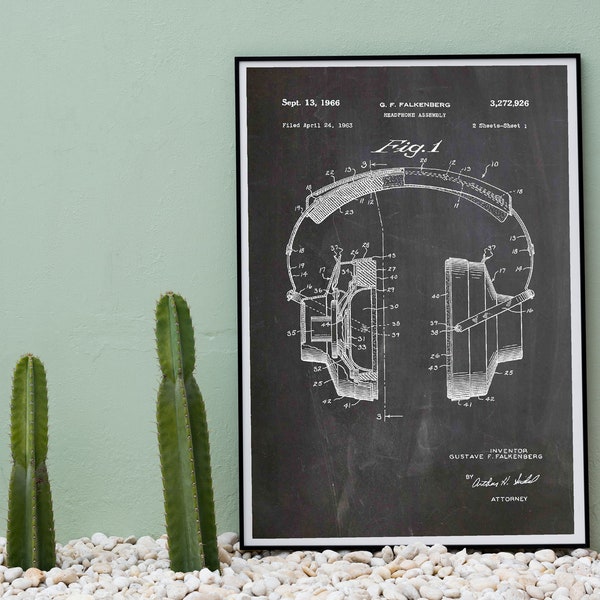 Headphones Print - Etsy