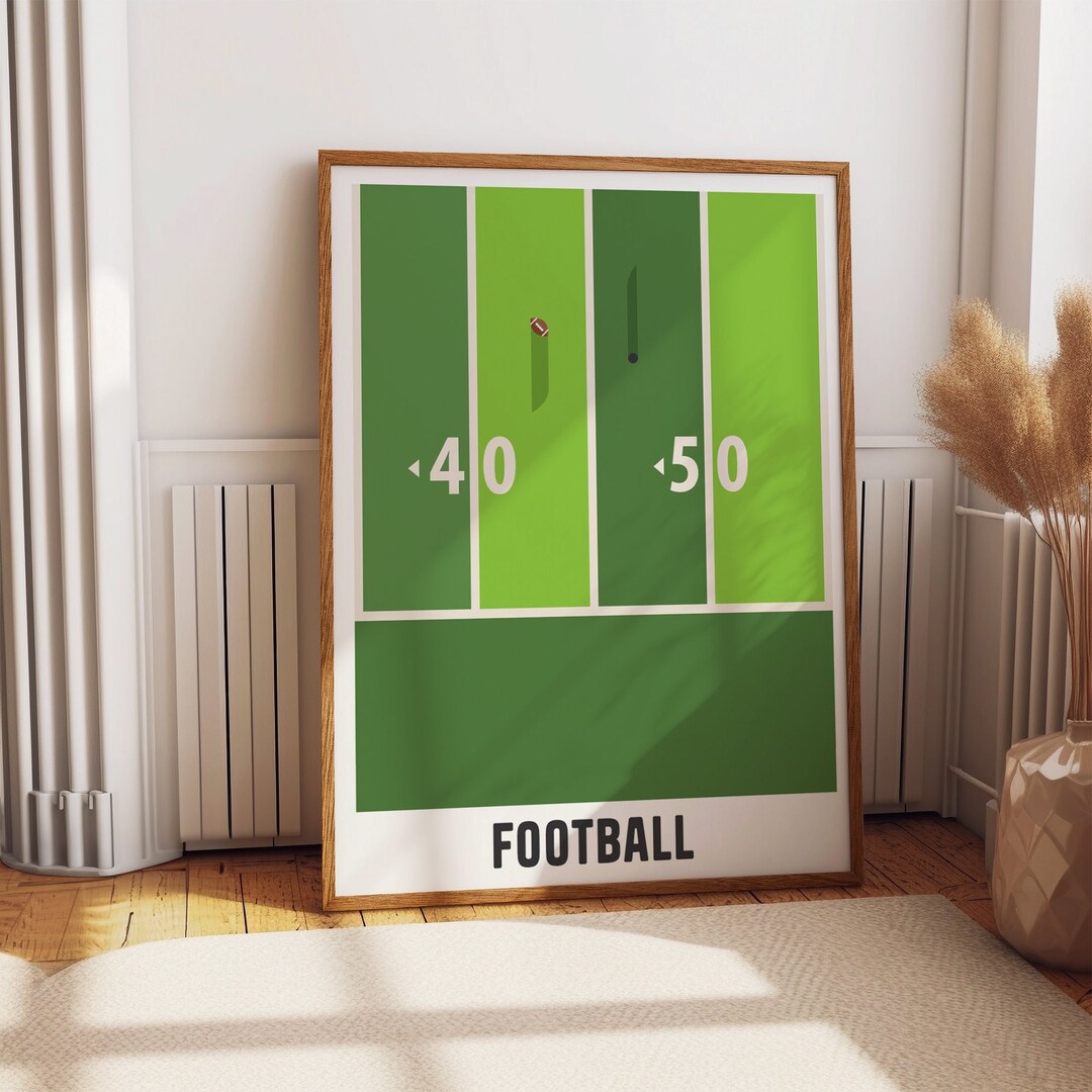 Football Field Poster Ideal for Clubrooms and Sports Enthusiast ...