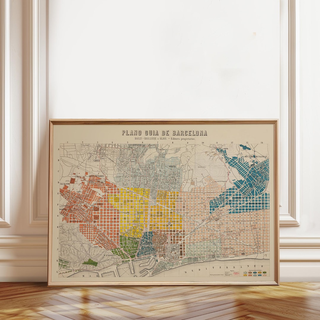 Barcelona City Guide Map - Detailed Spanish City Maps Historical Plan ...
