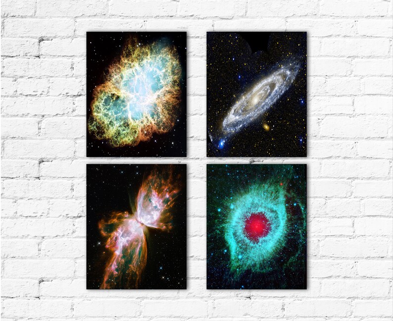 Nebula Posters Set of 4 Hubble Telescope Nebula Space Prints - Etsy