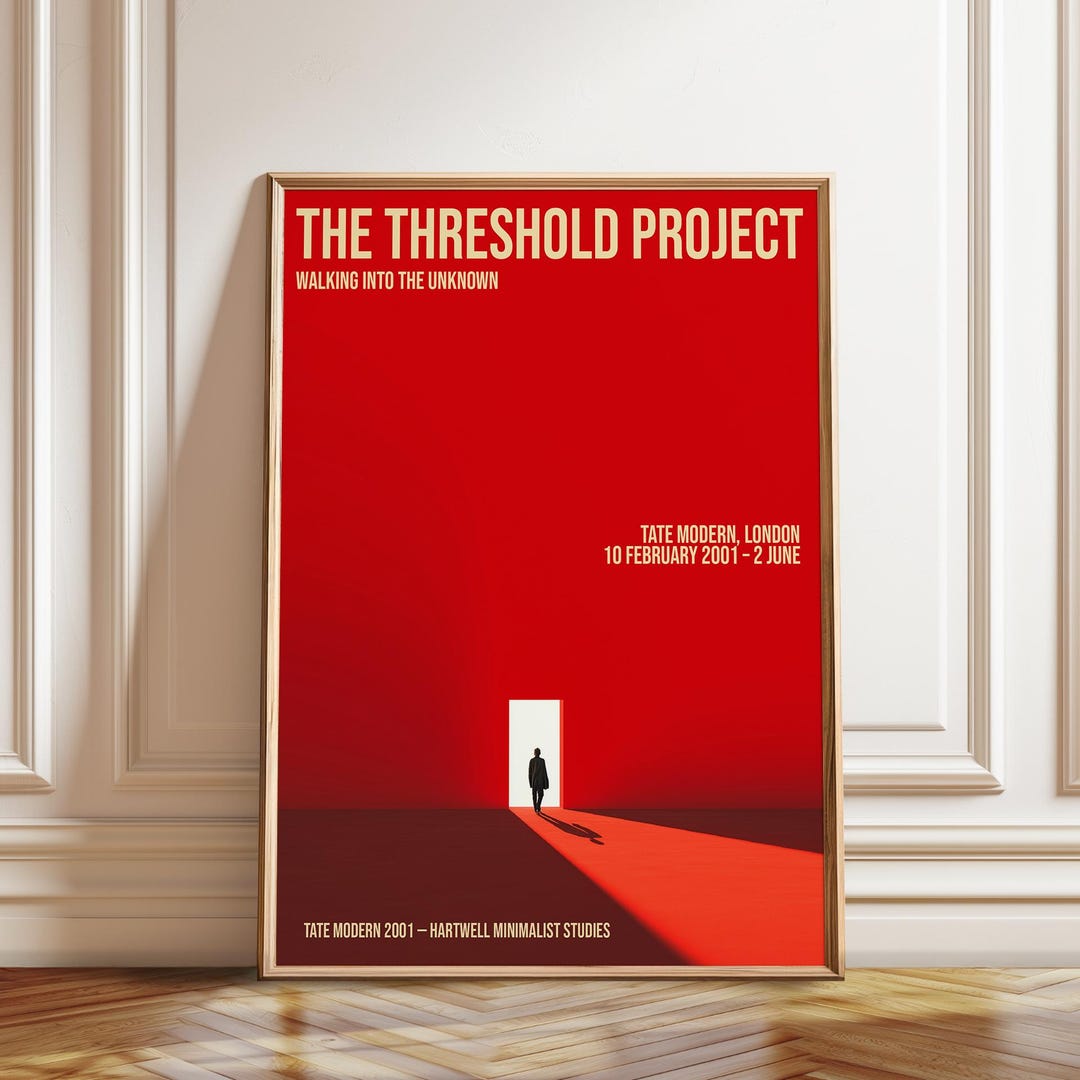 Walking Into the Unknown Poster Print | Minimal Red Conceptual Wall Art ...