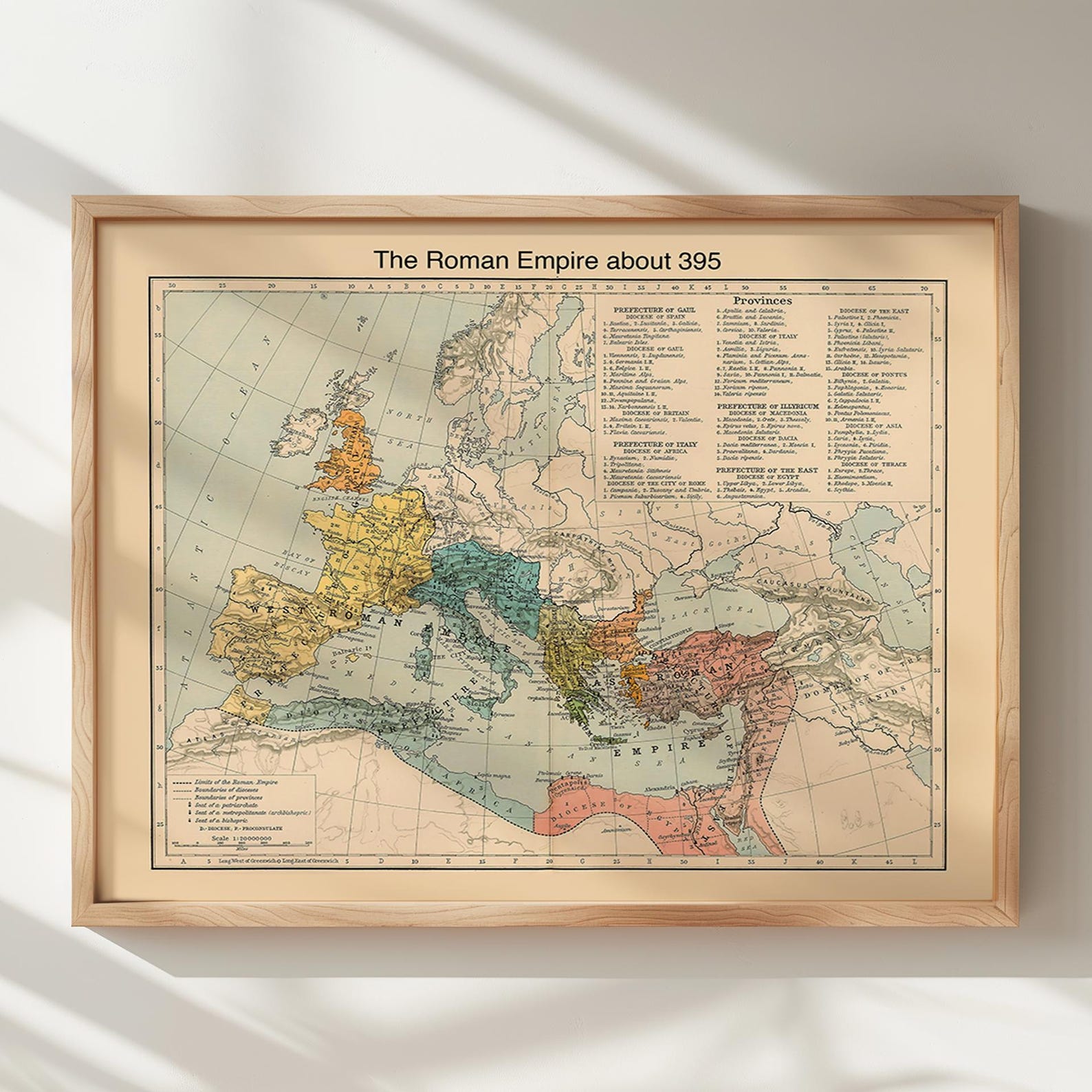 Roman Empire Map Print: Ancient Provinces, Historical Wall Art - Etsy