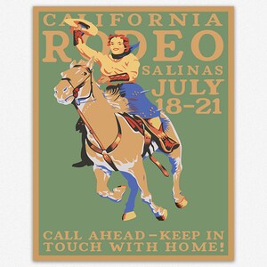 Rodeo Poster California Poster Vintage Cowboy Decor - Etsy