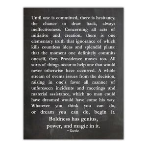 Goethe Philosophy Quote Motivational Quote Entrepreneur Inspiring Quote ...