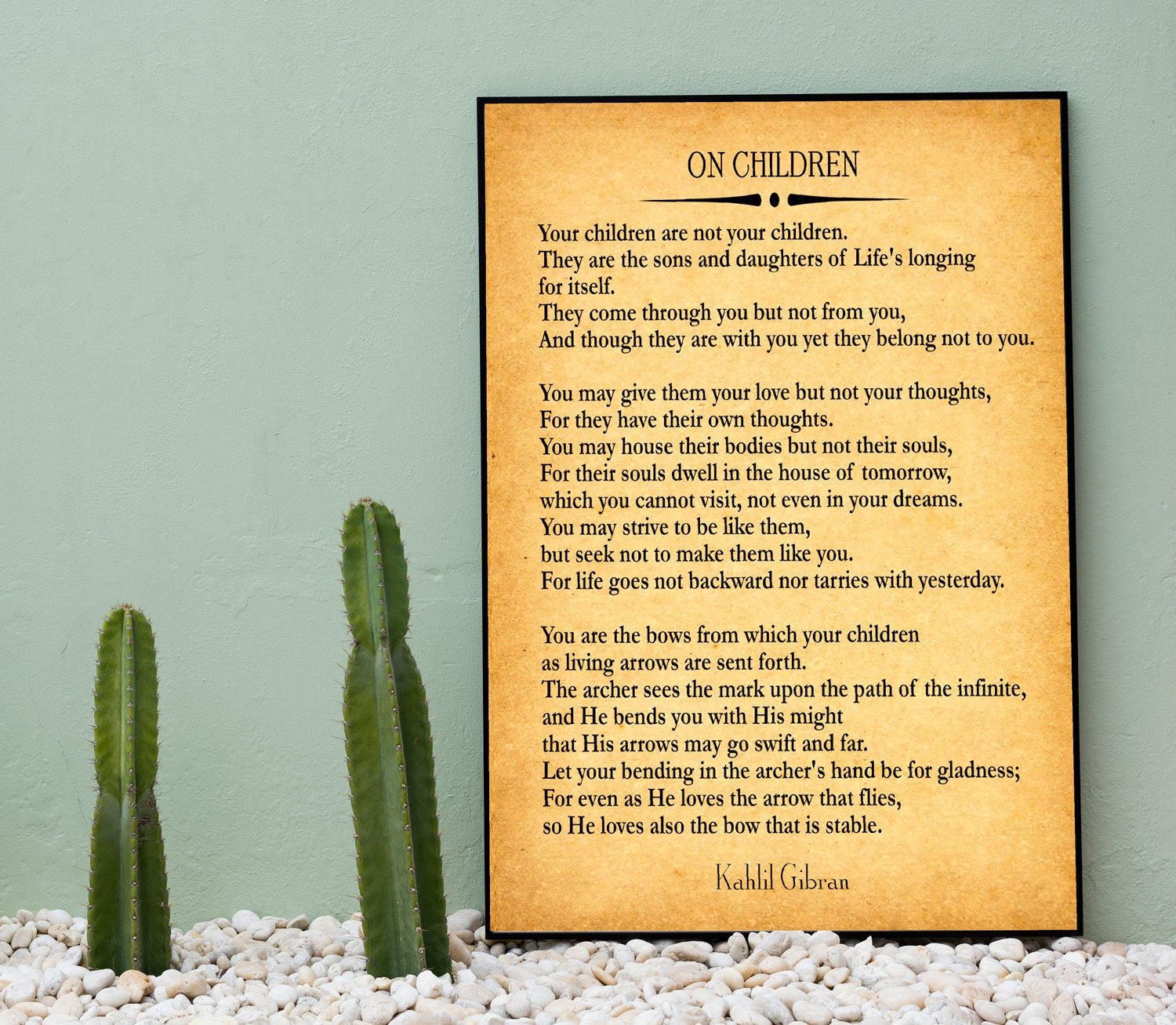 On Children Poem by Kahlil Gibran Quote the Prophet - Etsy UK