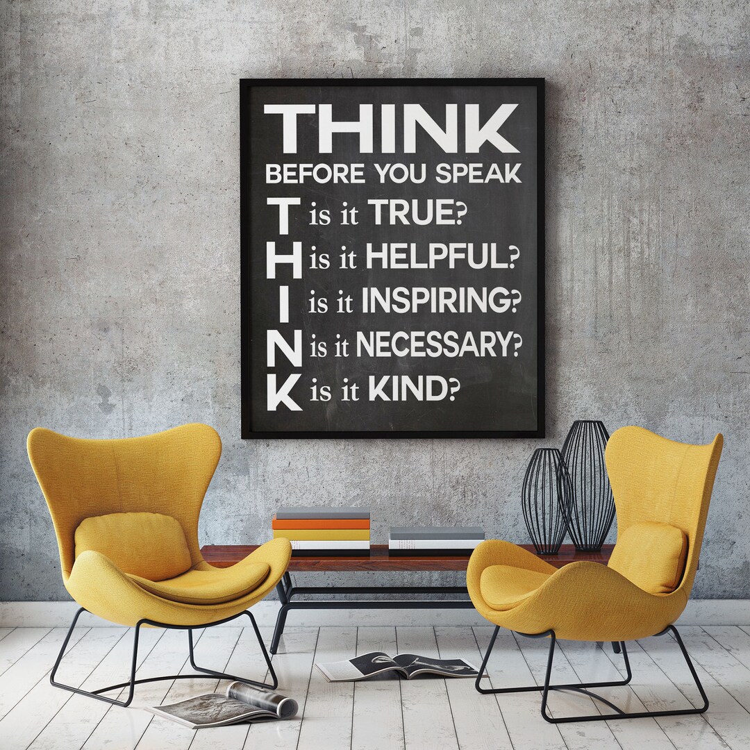 Classroom Poster Think Poster Educational Poster Classroom Print School ...