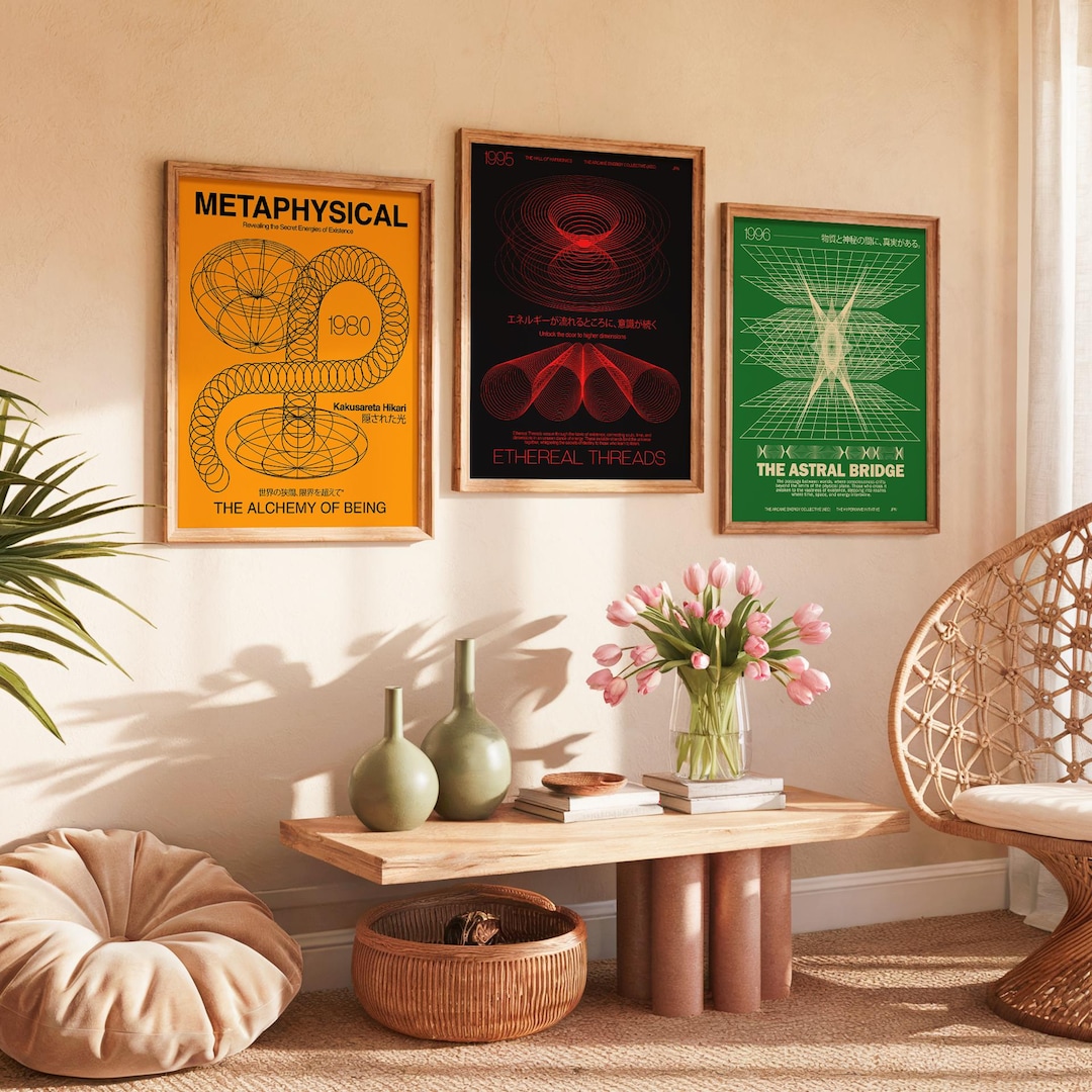Sacred Geometry Art Prints - Metaphysical Alchemy Set of 3 - Etsy