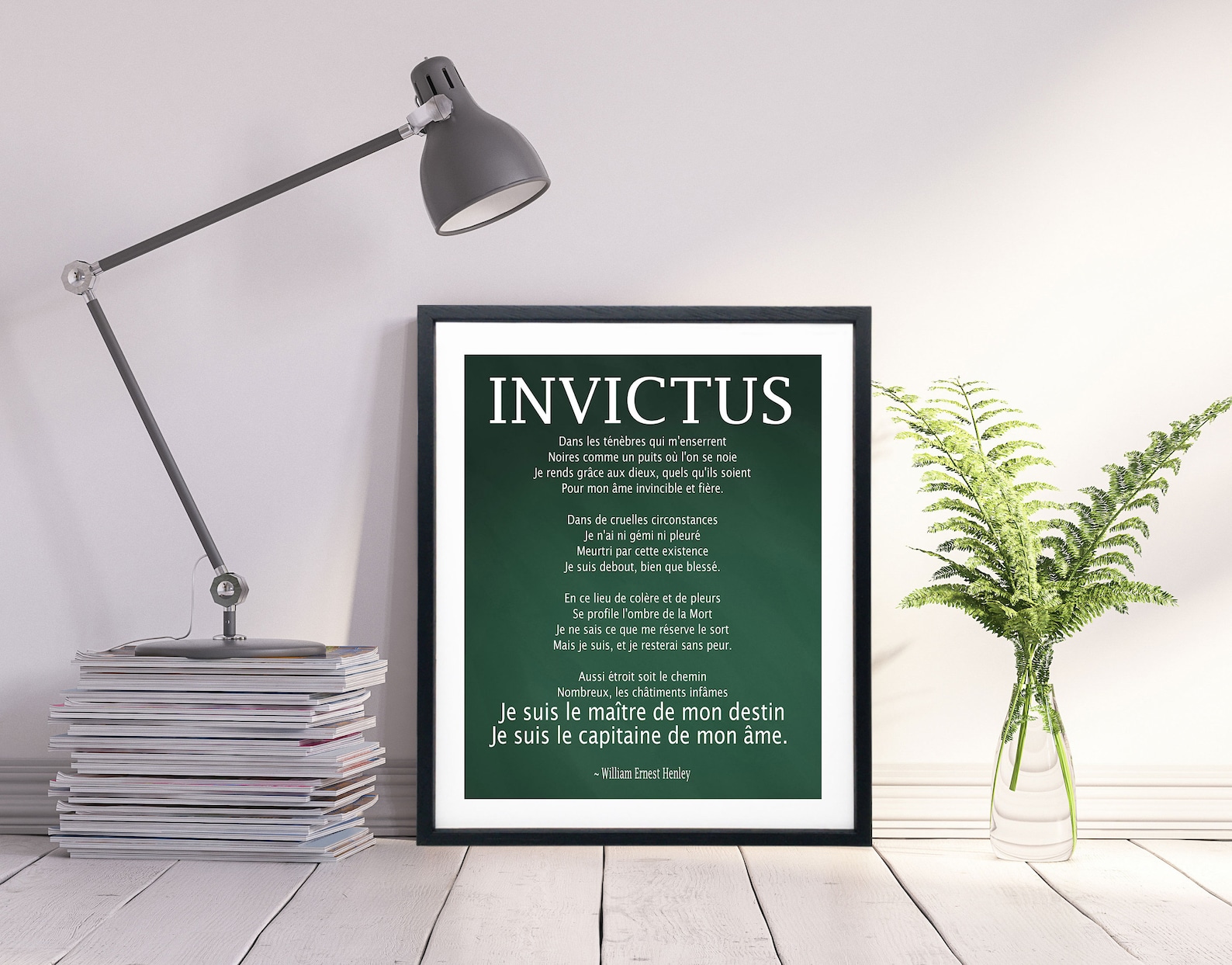 Invictus Par William Ernest Henley Invictus Poeme En Francais - Etsy