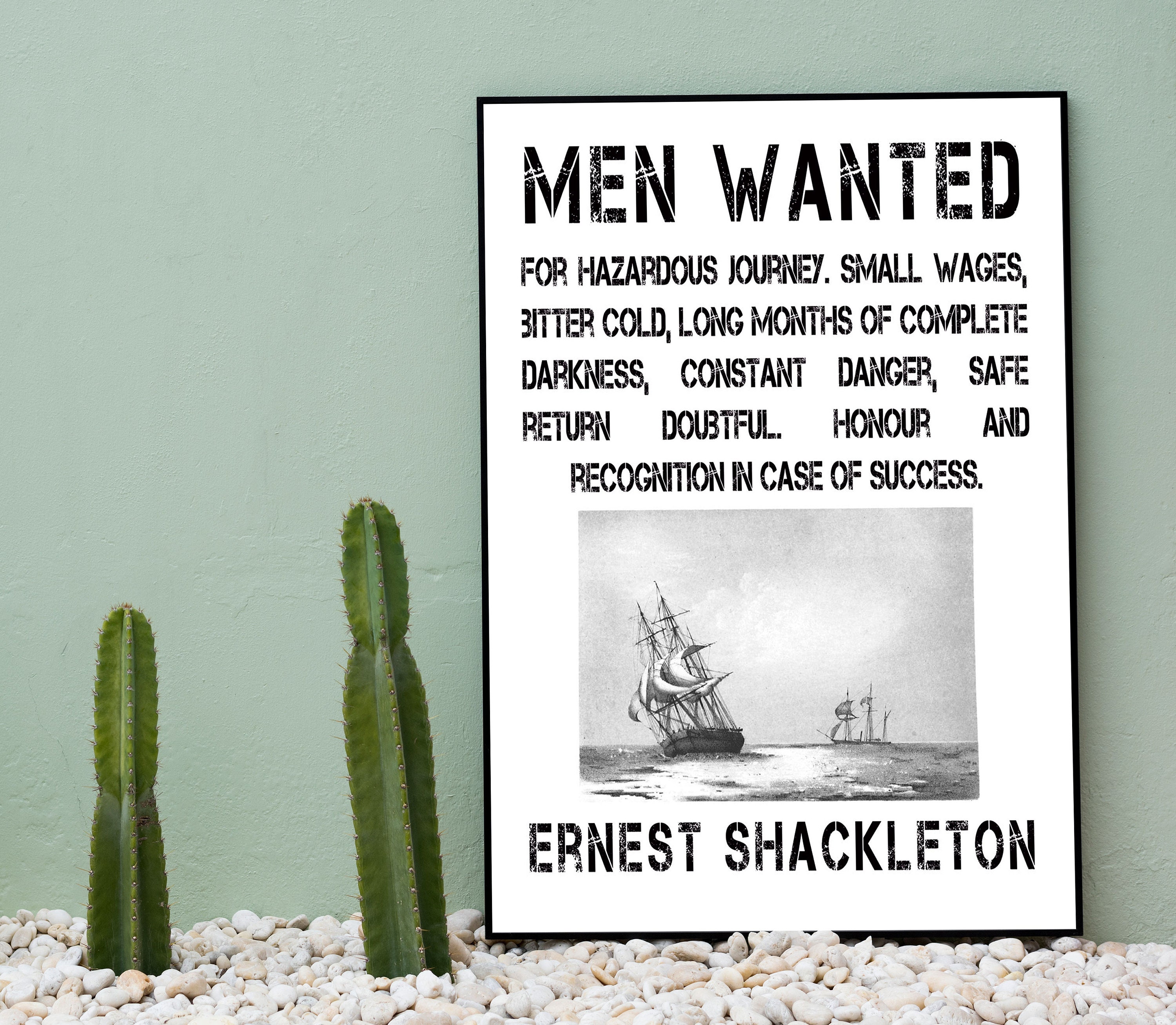 Ernest Shackleton Men Wanted Poster Antarctica Expedition | Etsy UK