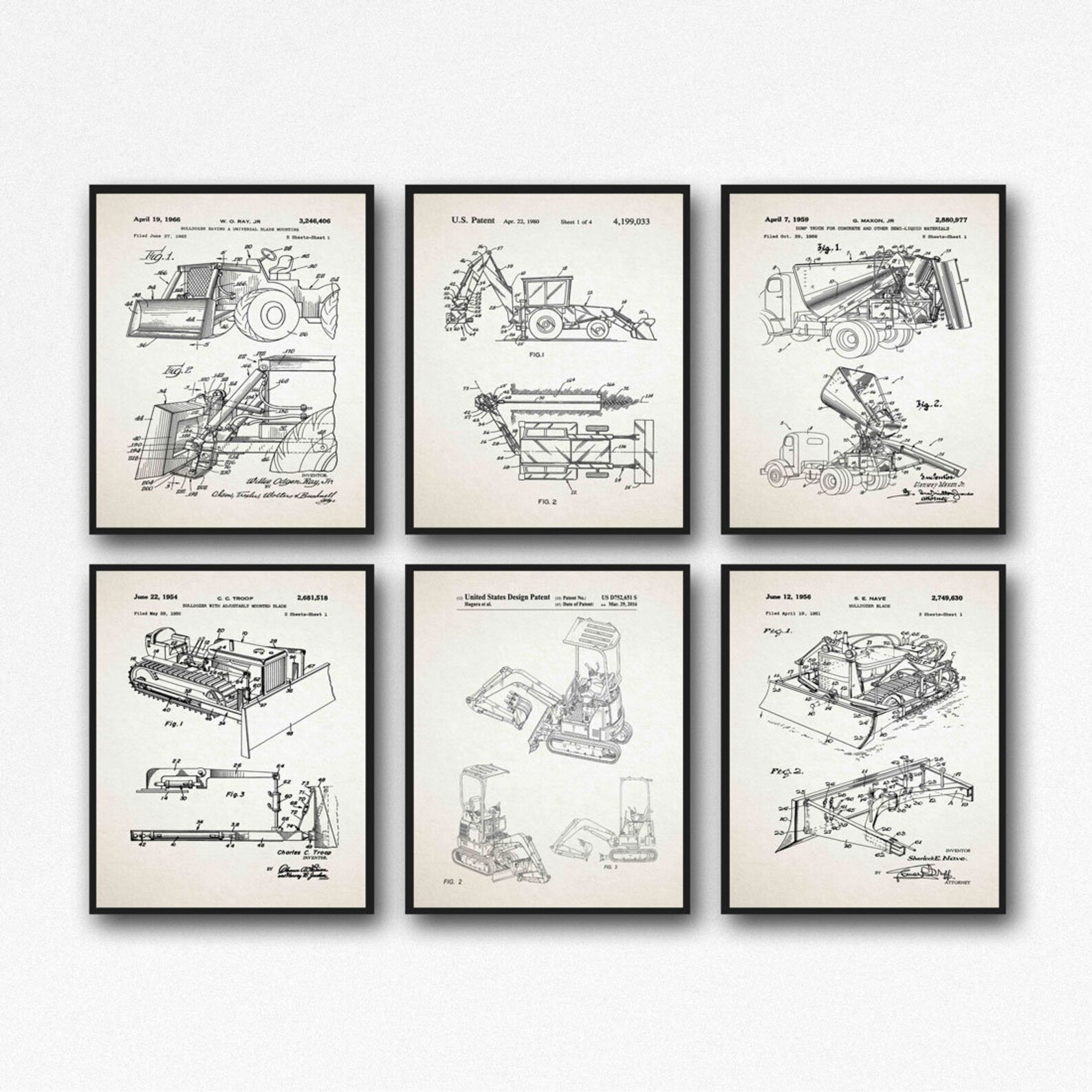 Excavator Poster Construction Poster Construction Print Trucks | Etsy