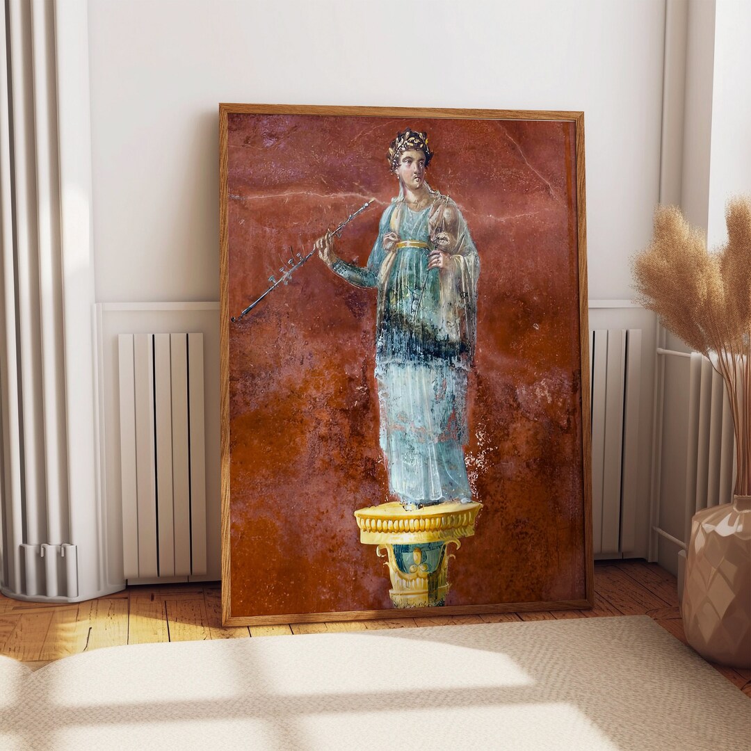 The Muses Fresco Pompeii Poster Ancient Roman Art Print Vintage ...