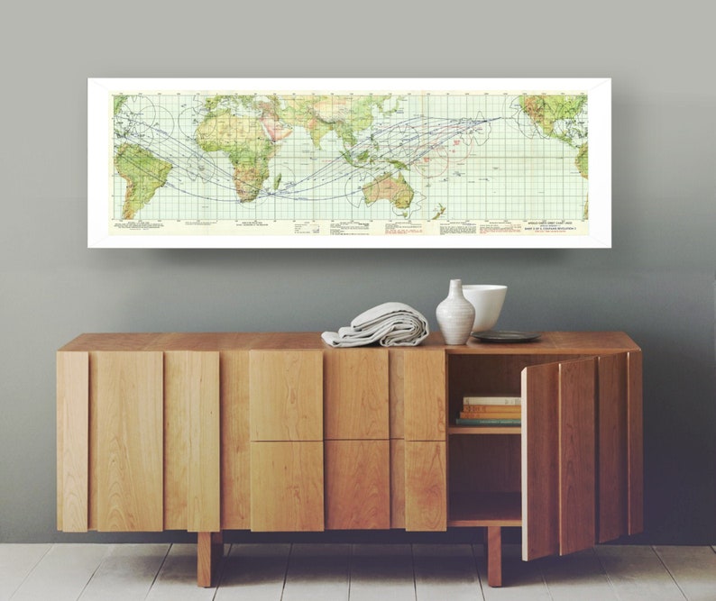 Apollo 11 Earth Orbit Chart 3 AEO Chart 1969 Moon Landing Map - Etsy
