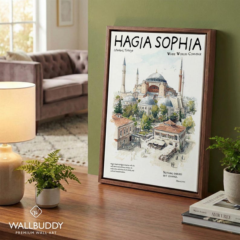 Hagia Sophia Poster | Istanbul Türkiye Landmark | Historic Mosque Wall ...