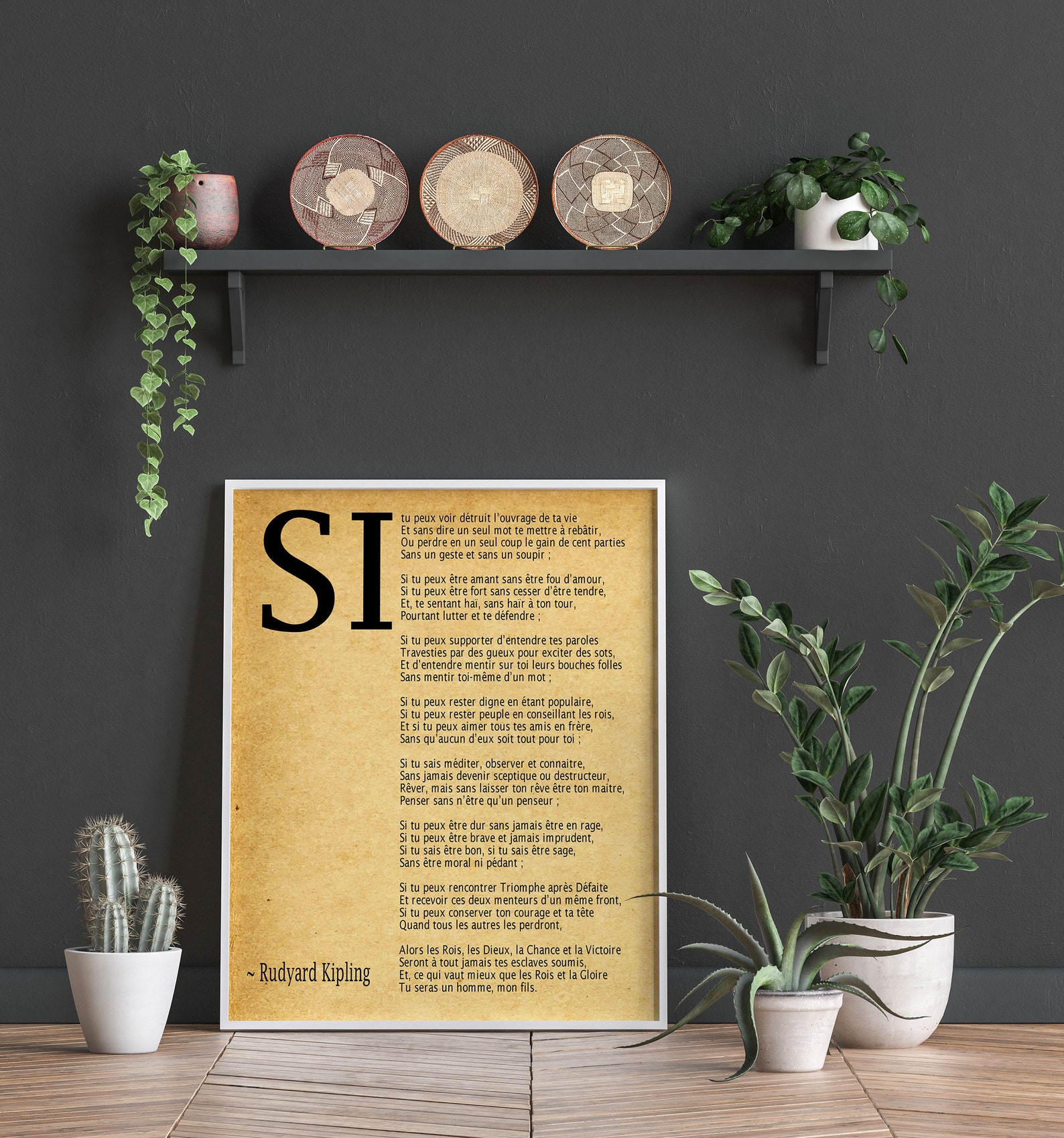 Si Par Rudyard Kipling Poème En Français - Etsy