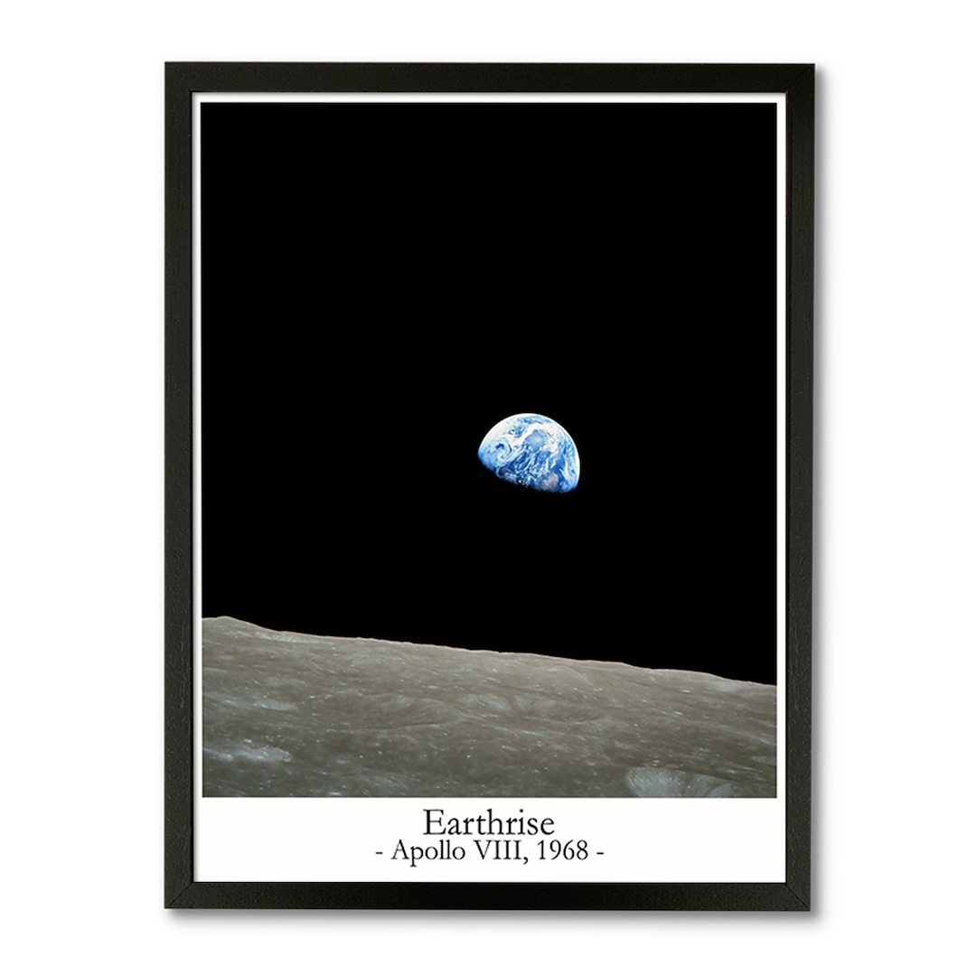 Earthrise: Stunning Framed Space Poster Elevate Your Space - Etsy