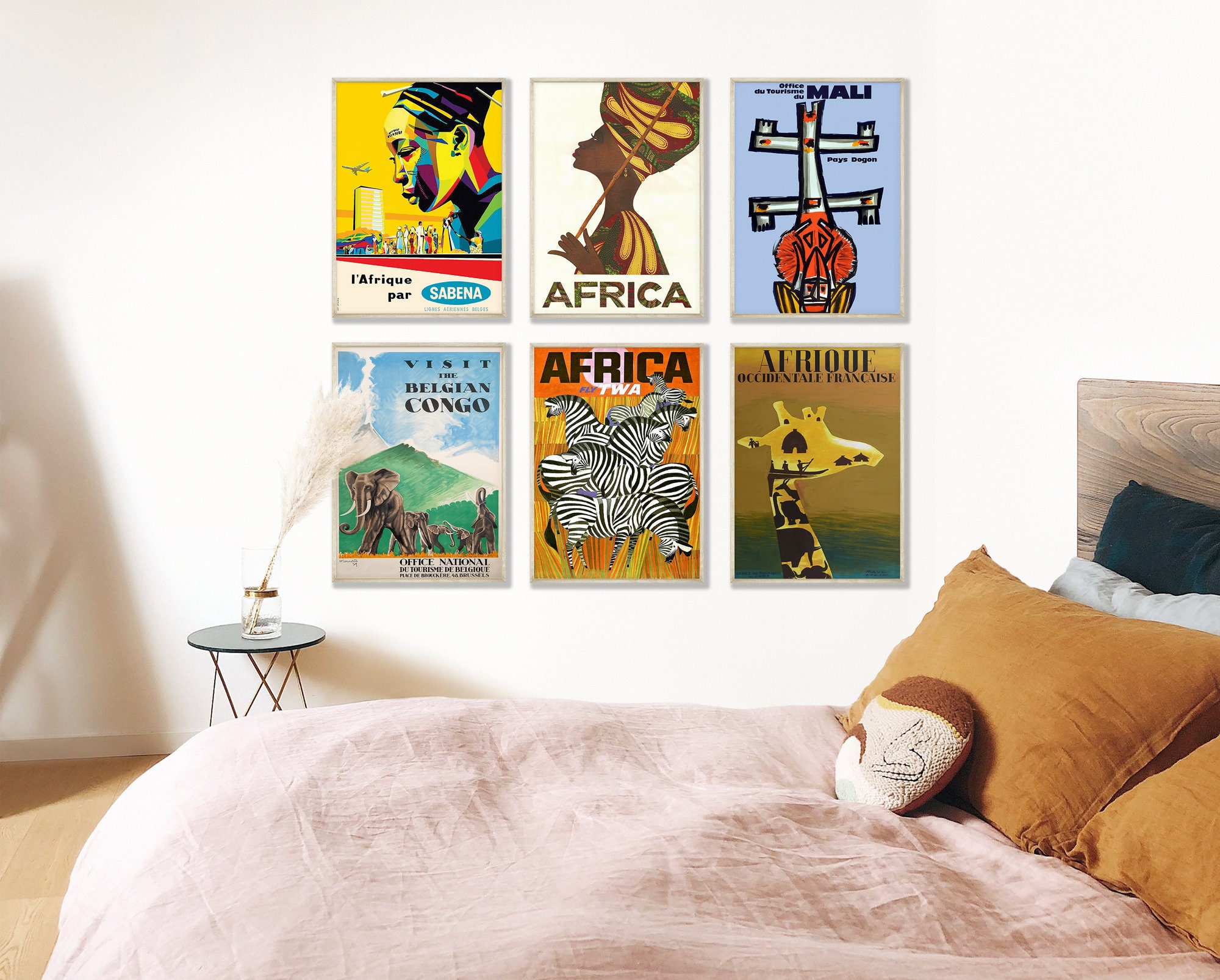 Africa Travel Posters Set of 6 African Themed Prints - Etsy