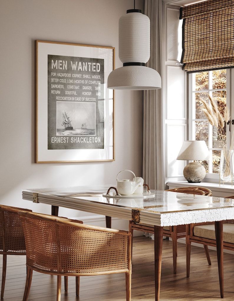 Ernest Shackleton Men Wanted Poster Antarctica Expedition - Etsy