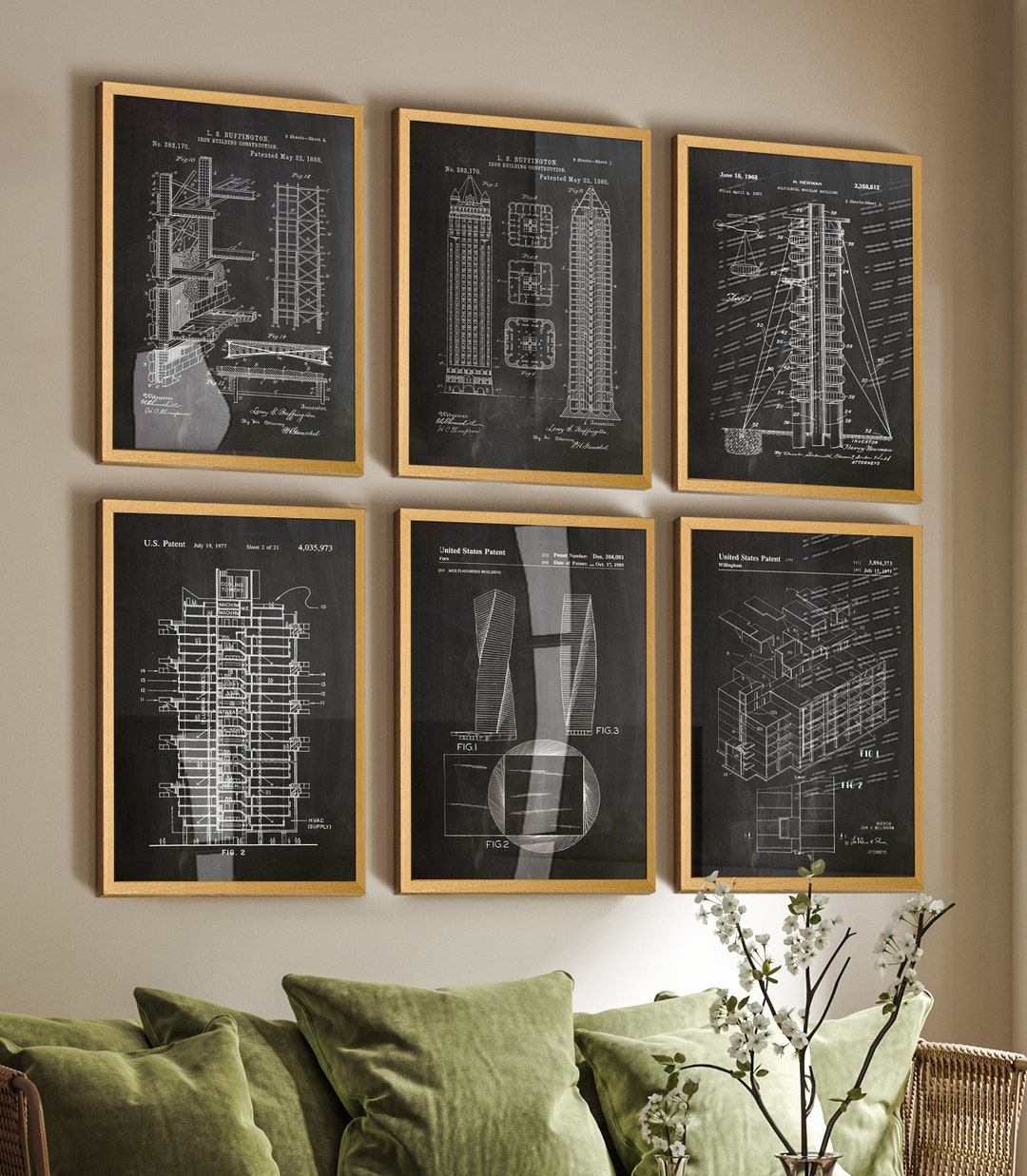 Construction Posters Exclusive Set of 6 Patent Posters of Iconic ...