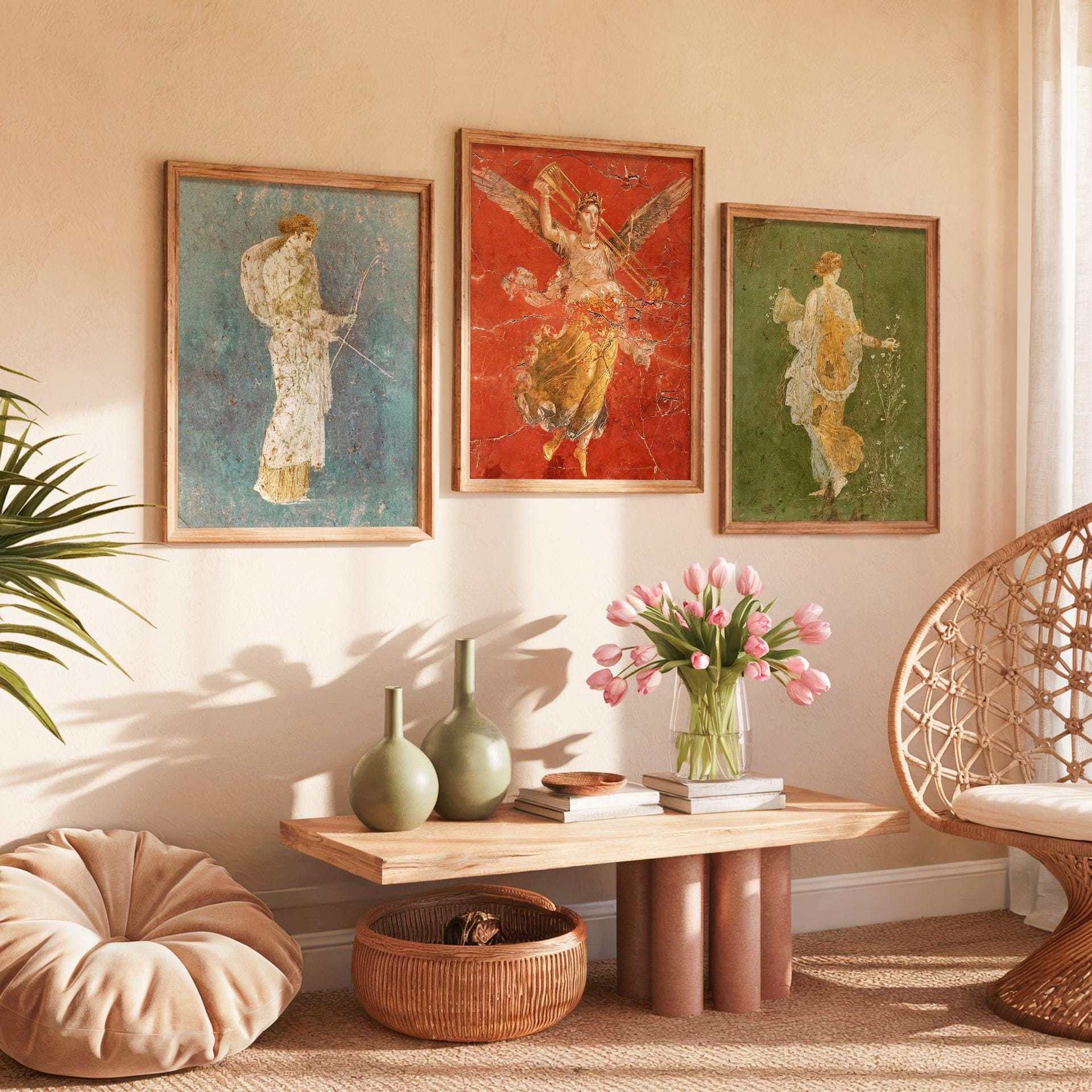 Roman Goddesses Art Print Set: Diana, Flora, Victoria - Classical ...