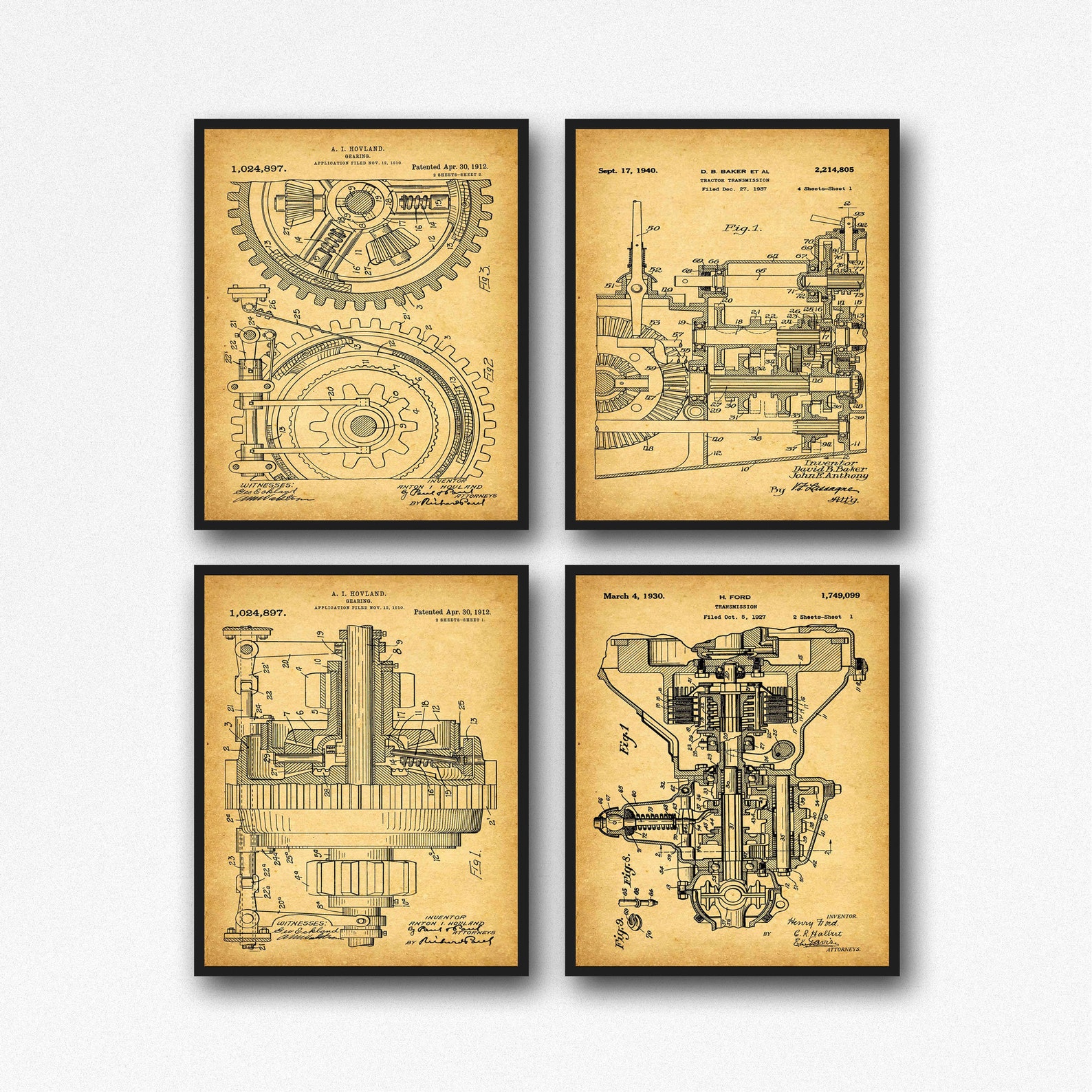 Engine Inventions Mechanical Blueprints Mechanical Gift Art - Etsy