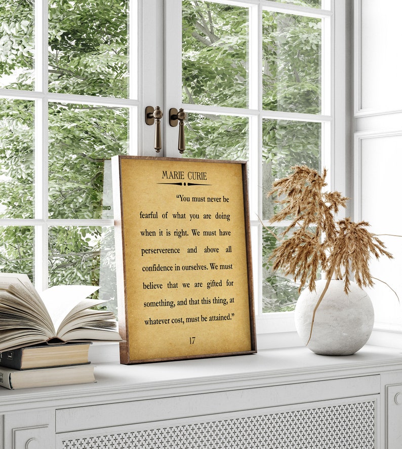 Marie Curie Quote Scientific Girl Quote Science Poster - Etsy