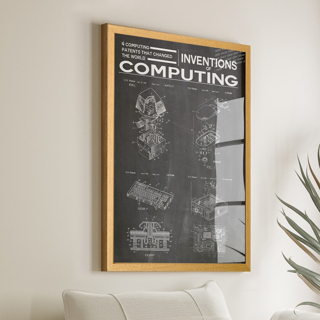 Inventions of Computing With Computer Patent Poster - IT Gift Ideas ...