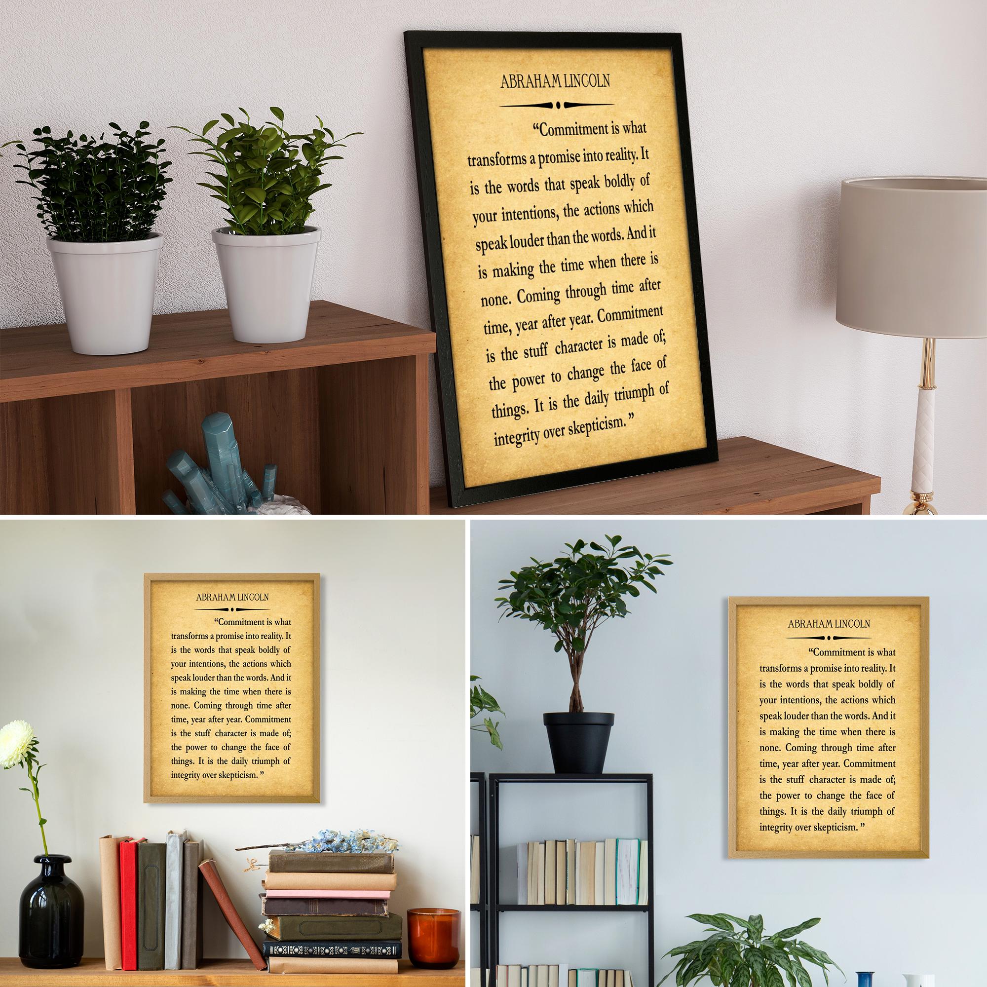 Abraham Lincoln Quote Poster: Commitment Business Print - Etsy