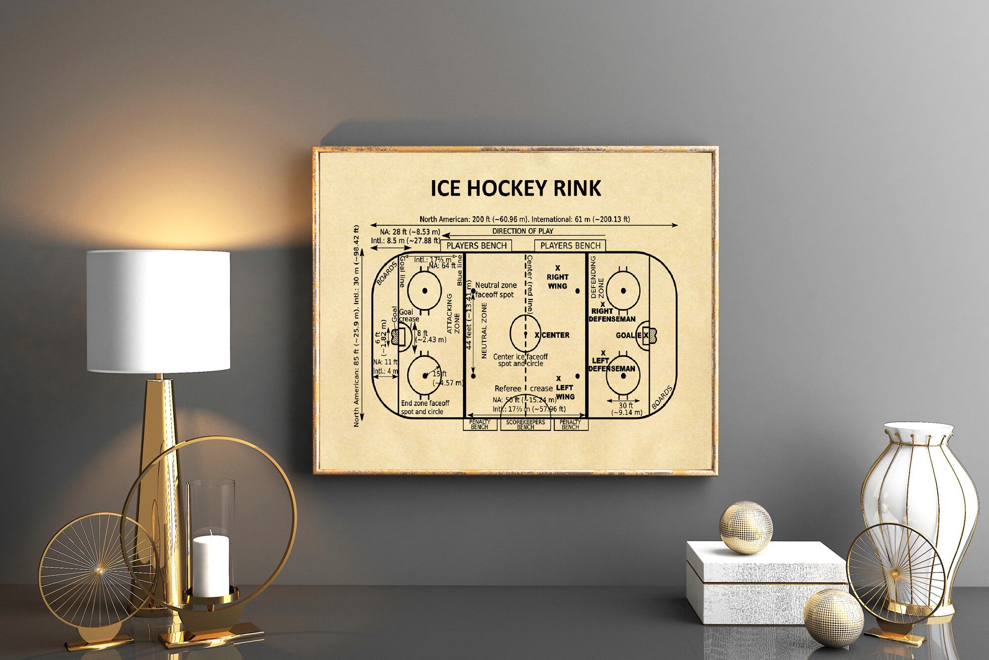 Ice Hockey Gift Ice Hockey Rink Poster Ice Hockey Poster Gift - Etsy Canada