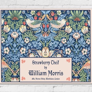 William Morris Poster Strawberry Thief by William Morris Print - Etsy