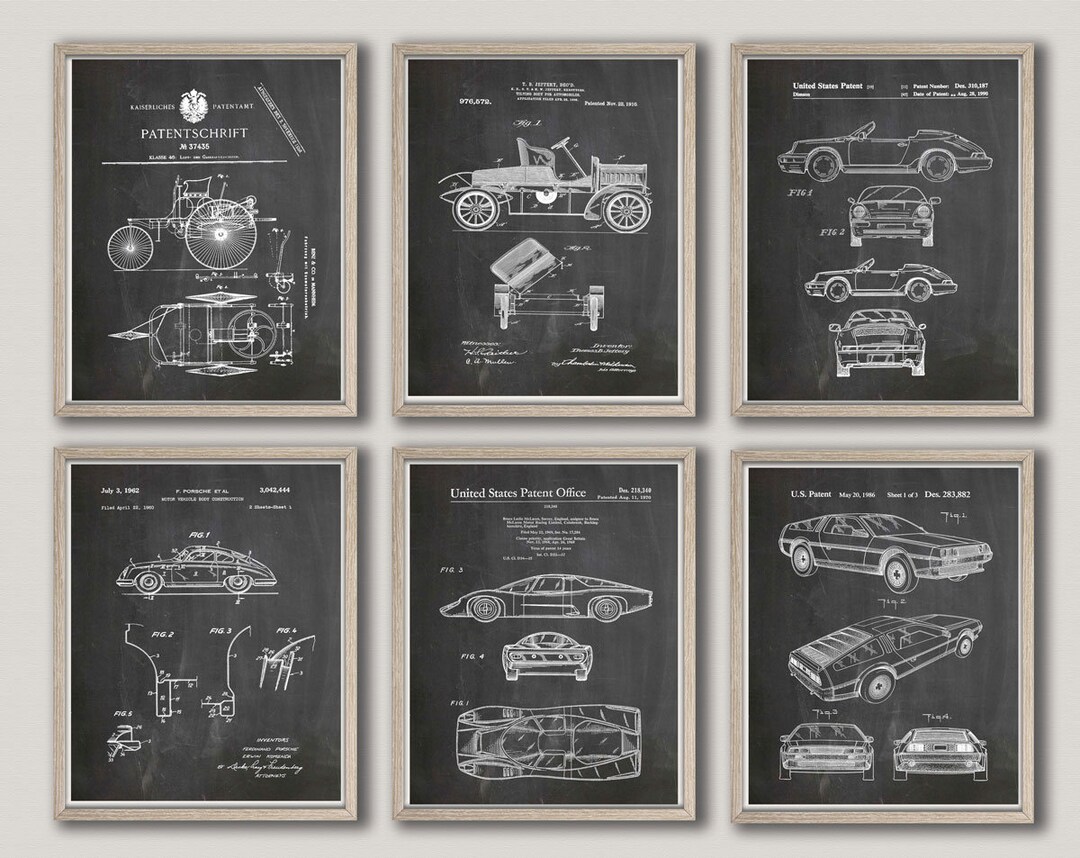 Car Poster Car Wall Art Car Prints Motor Car Design Prints Vintage Car ...
