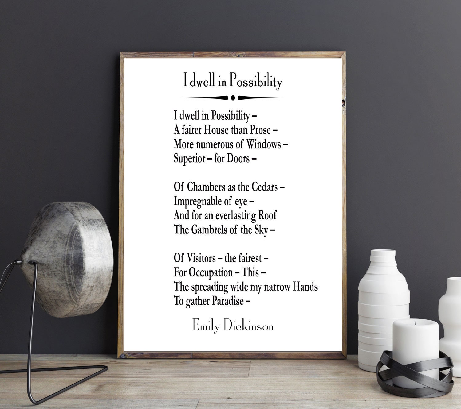I Dwell in Possibility Poem by Emily Dickinson - Etsy