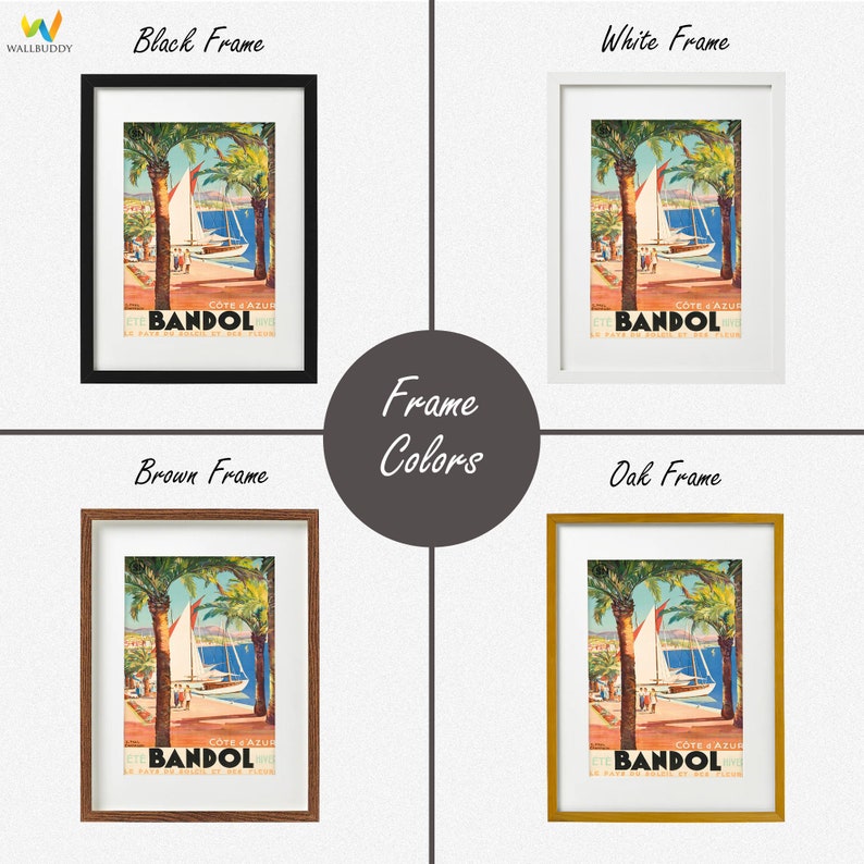 French Travel Posters French Wall Decor Bandol Poster Summer - Etsy
