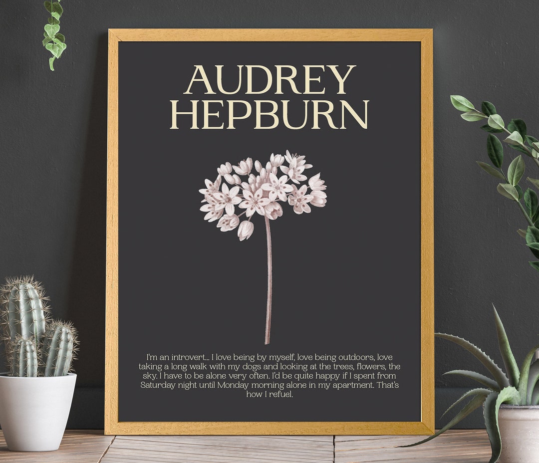 Audrey Hepburn Motivational Poem Quote Wall Art Poster Inspirational ...