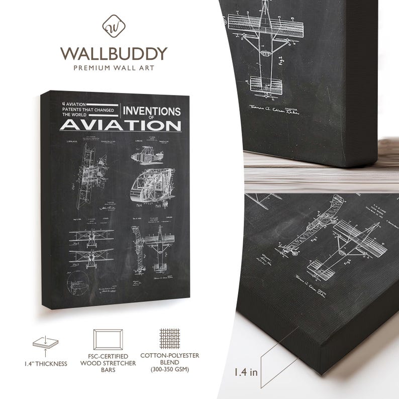 Aviation Patent Art Print: Vintage Airplane Inventions - Pilot Decor - Etsy