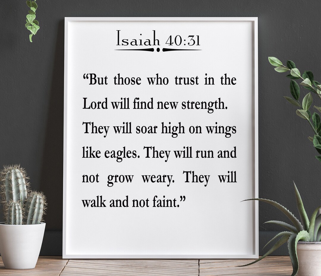 Isaiah Bible Quote Scripture Quote Inspiring Christian Quote - Etsy