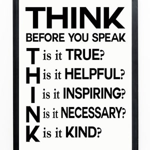 Classroom Poster Think Poster Educational Poster Classroom Print School ...