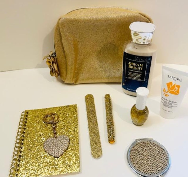 Custom "gold Glitter" Beauty Box Gift Set - Etsy