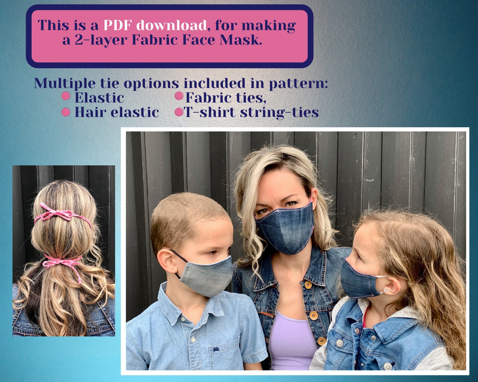 Face Mask PATTERN PDF Fabric Mask Pattern PDF Download Face | Etsy